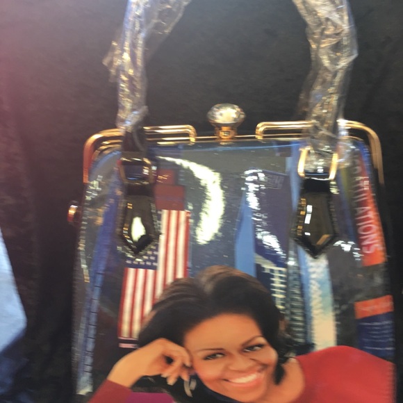 Bags | Michelle Obama Purse With Diamond On Top Lovely | Poshmark